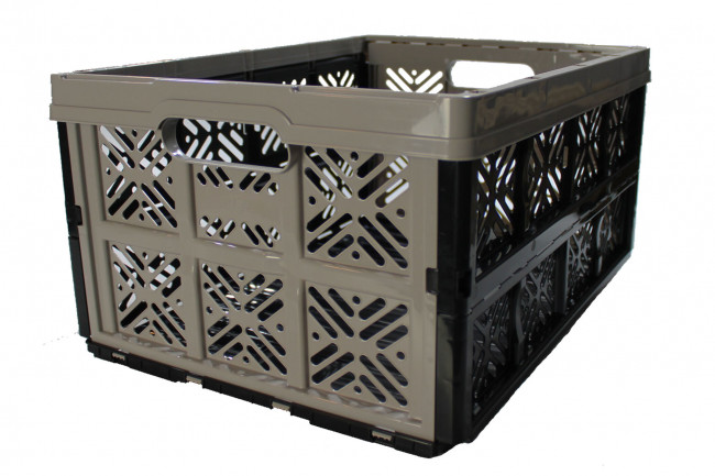 Plastový skladací box, malý,sivý. Rozmery: 48x35x23 cm